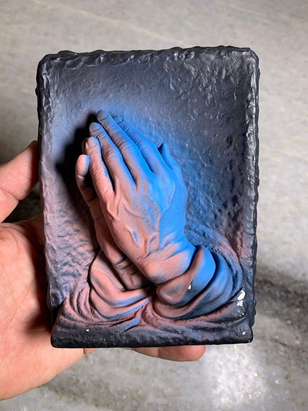 Vintage Praying Hand Prayer Jesus Catholic Christian Religious Plaque ...