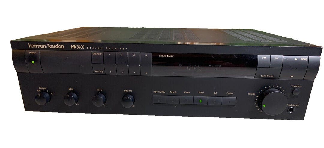 Vintage 1990s 90s Harman Kardon Hk3400 Stereo Receiver W/ Phono Made in ...