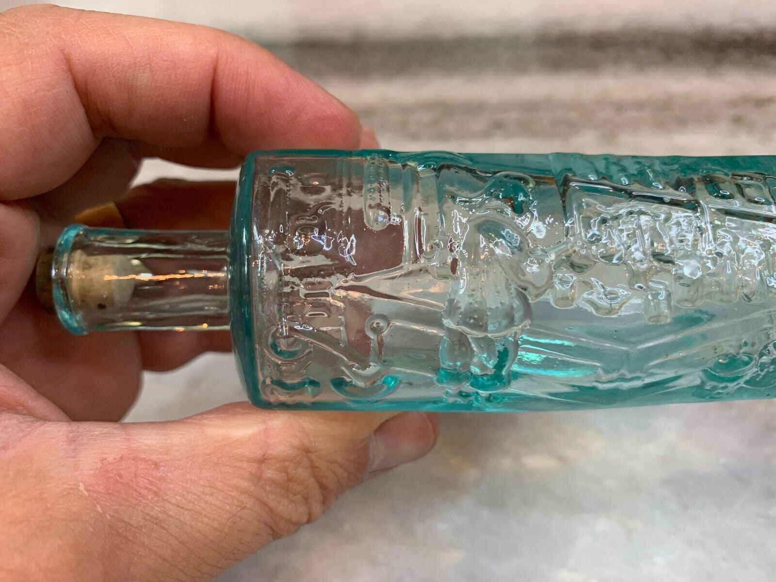 Rare Early Antique 1800s Colonial Alchemy Medicine Glass Bottle Tooled ...