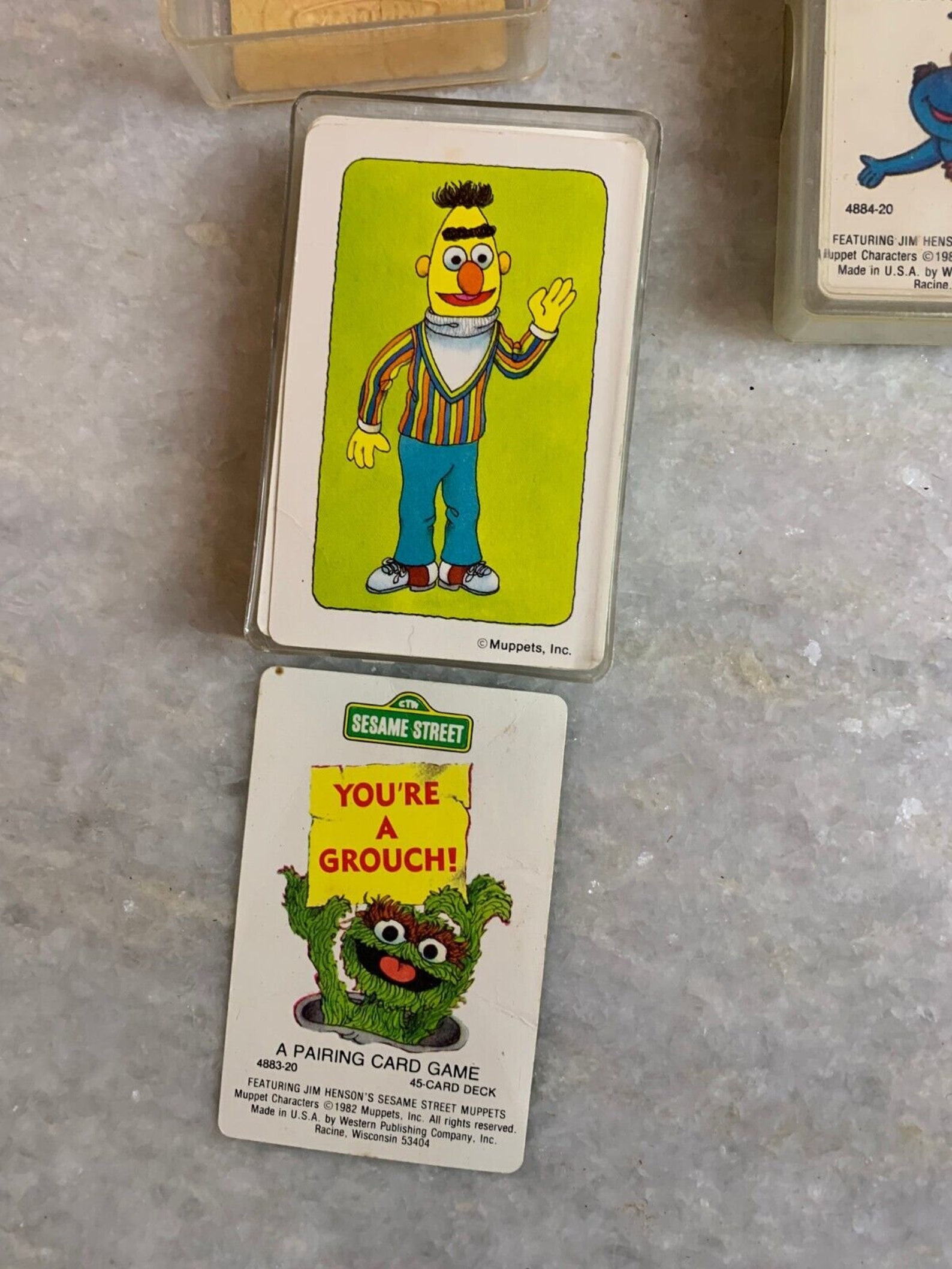 Vintage 1970s 1980s Game Cards Captain Kangaroo Muppets Seasame Street ...