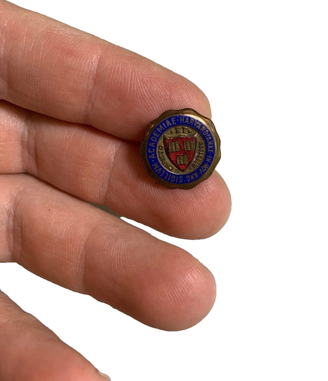Rare Antique Harvard University Metal Enamel Badge Charm Medal Pin ...