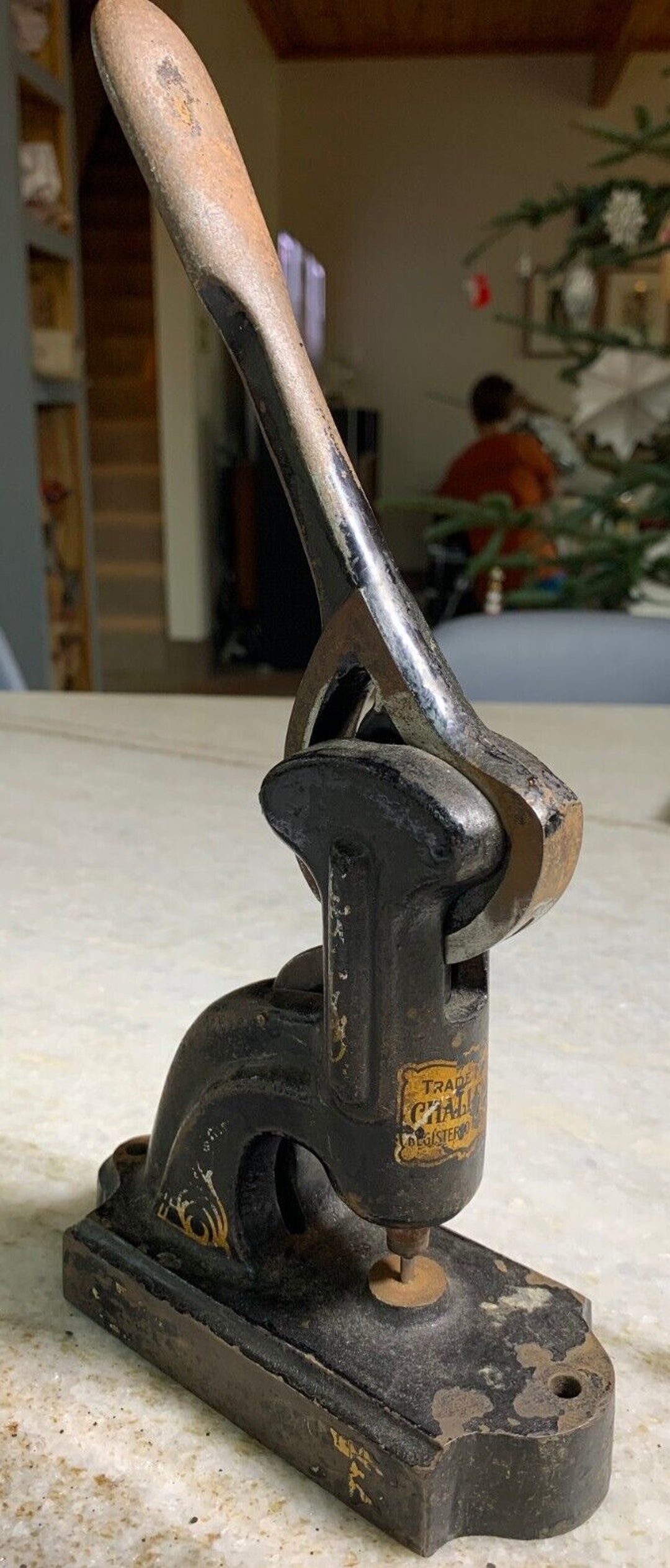 Antique Victorian Stationary Eyelet Press Tool Challenge Bennington ...