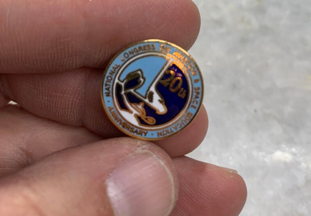 20th Anniversary Enamel/chrome Pin National Congress on Aviation ...