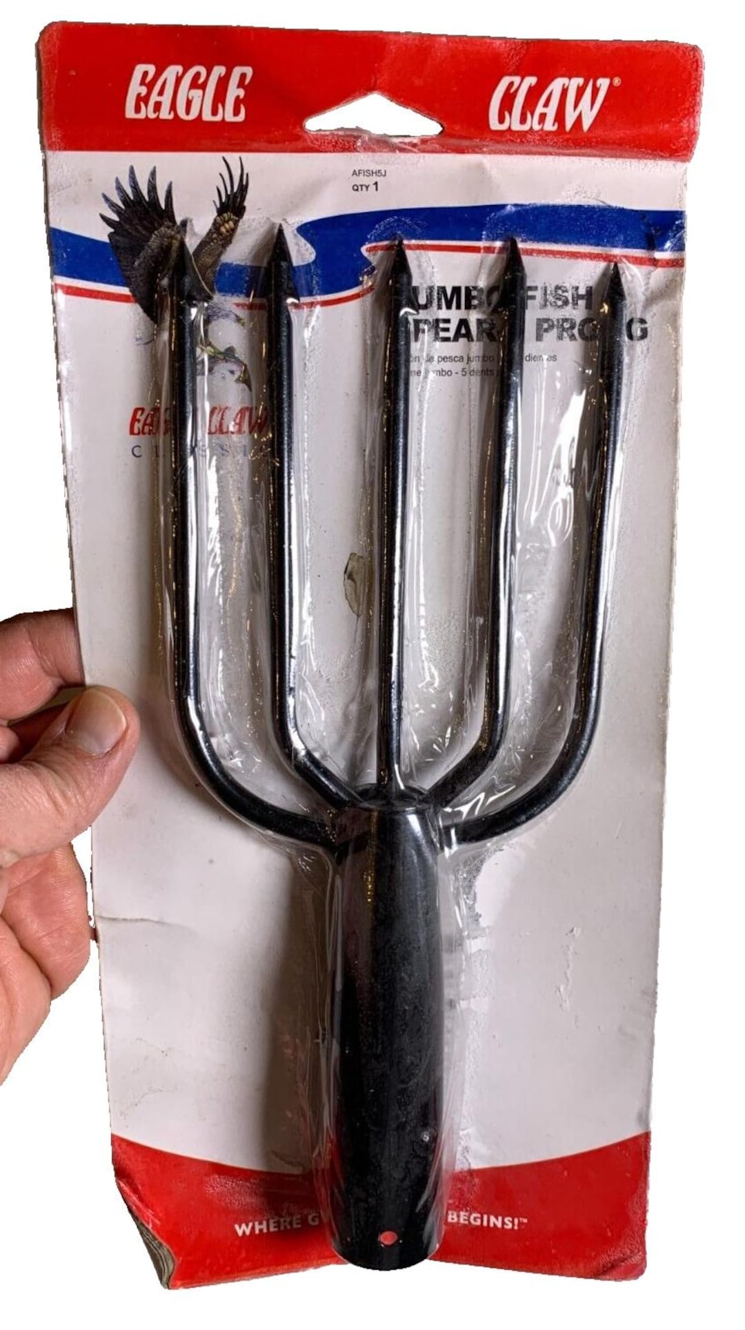 Eagle Claw Jumbo Large Metal Steel Fish Spear Barbs Barbed Prong Prongs ...