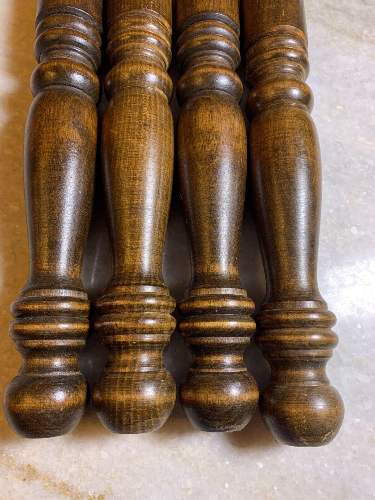 Vintage Replacement Wood Wooden Table Legs W Metal Hardware 14 X 2 - Etsy