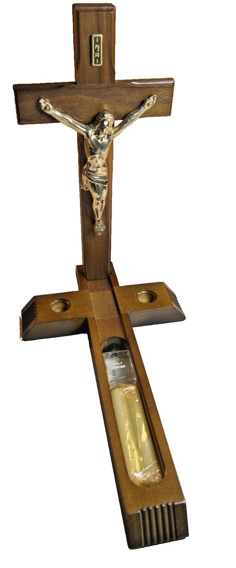 Vintage Catholic Last Rites Sick Call Crucifix Cross – Wood Wooden ...