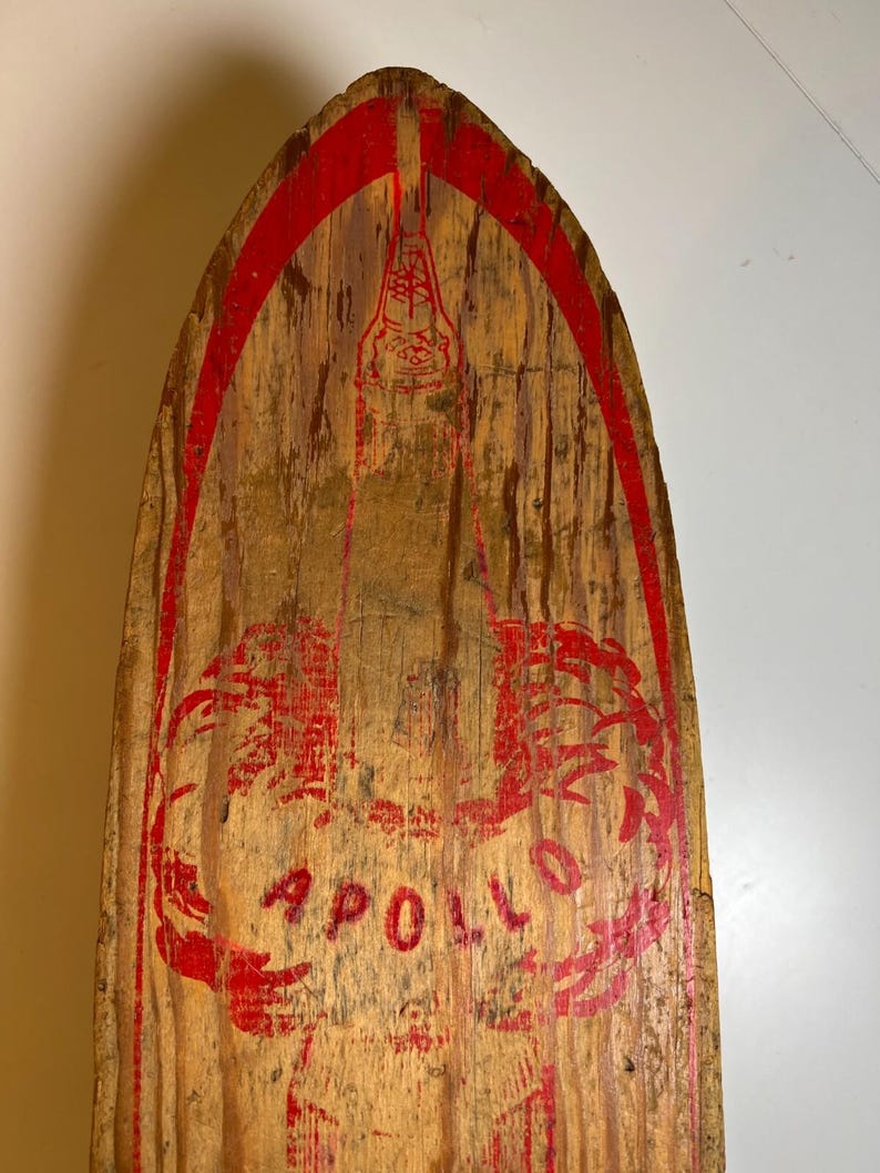 Vintage Apollo Rocket Skateship Wood Wooden Skateboard Skate Board ...