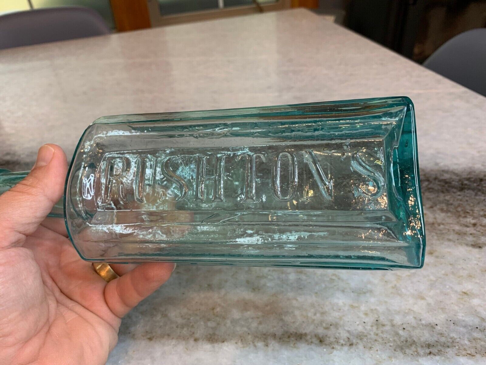 Rare: Aqua Panel Applied Top Rushton's Cod Liver Oil New York Medicine ...