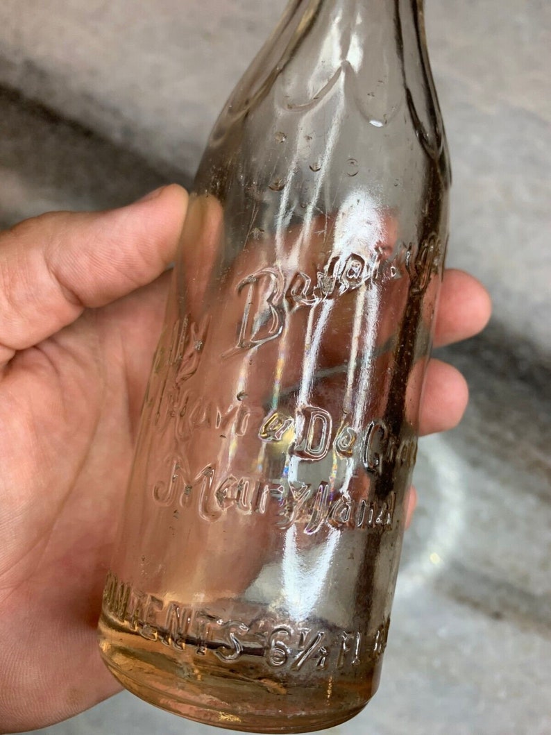 Antique Art Deco Kelly Beverage Co Clear Bottle From Havre - Etsy