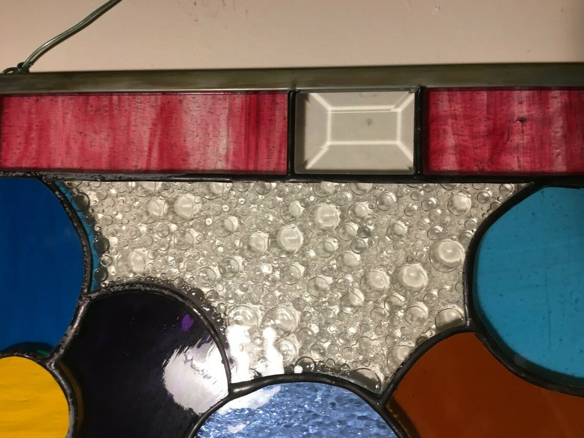 Cosmic Planetary Water-drops Stained Glass Beveled Window Sun - Etsy UK