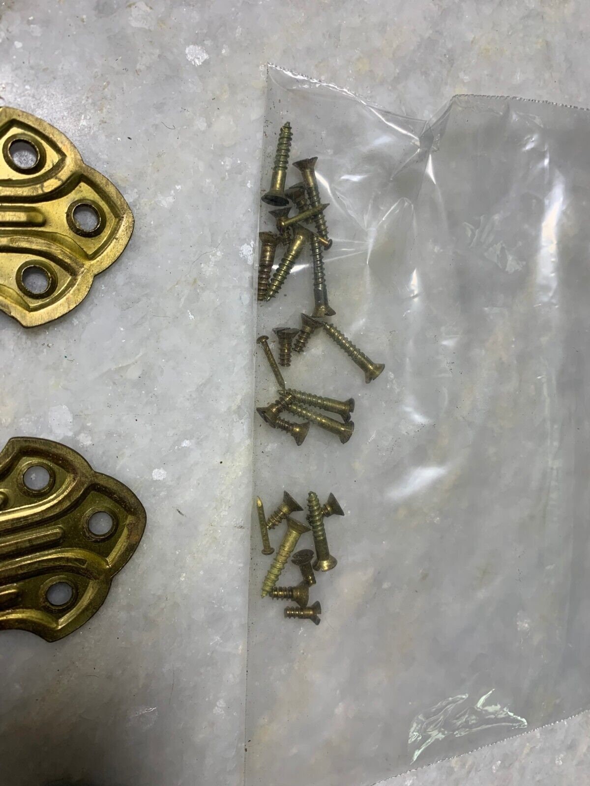 Antique Vintage Art Deco Flared Lines Trunk Hinges Hinge Latch Brass ...