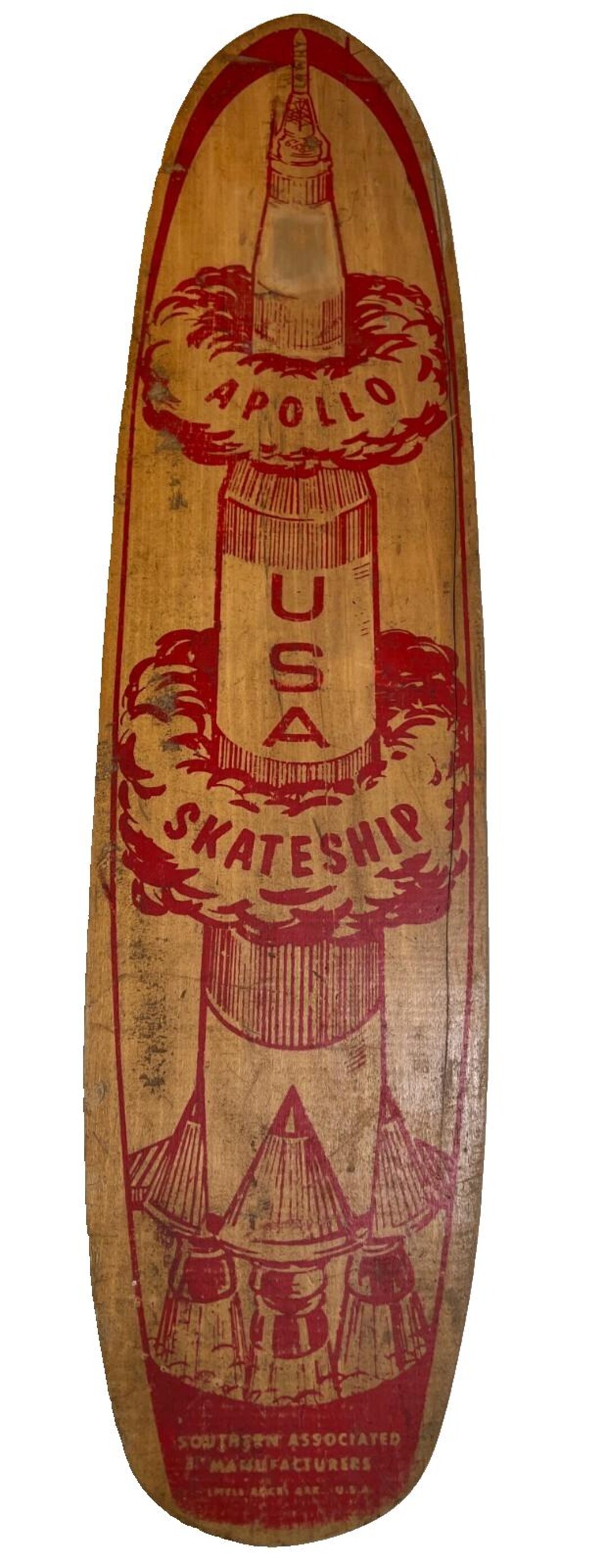 1960s Apollo Apolo Skateship Wood Wooden Skateboard Skate Board Metal ...