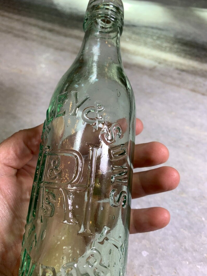 Rare Antique Internal Screw Top Embossed Bottle R Hurley & Sons Newport ...