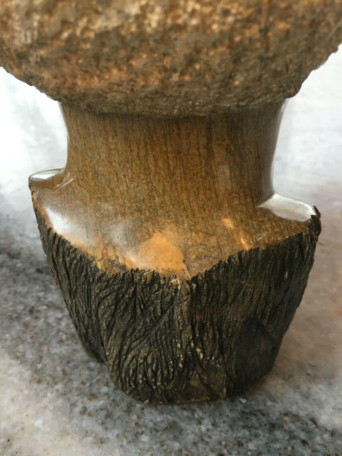 Carved Bearded Black Male Stone Bust/sculpture/figure Head petrified ...