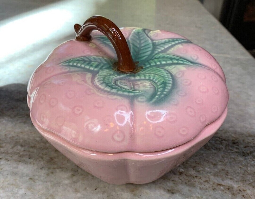 Vintage Mid Century Modern Mcm Belmar Pottery Dish Pink Strawberry ...