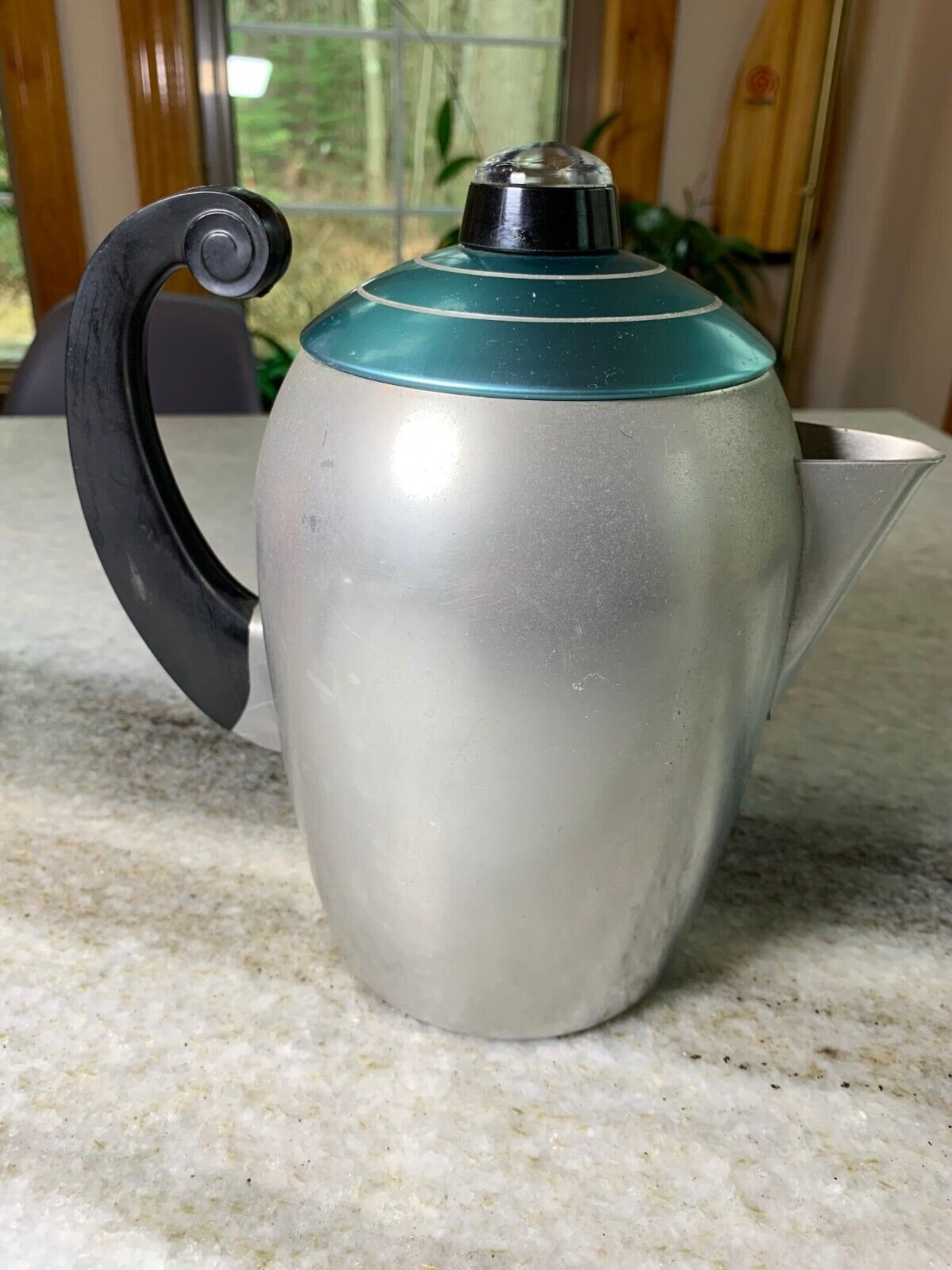 Antique Vintage Wear-ware Wearware Perculator Percolator Kettle ...