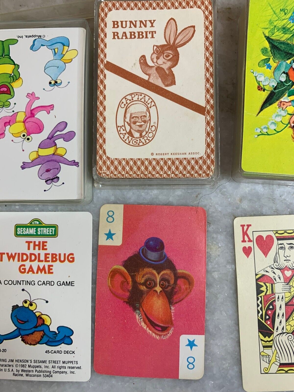 Vintage 1970s 1980s Game Cards Captain Kangaroo Muppets Seasame Street ...