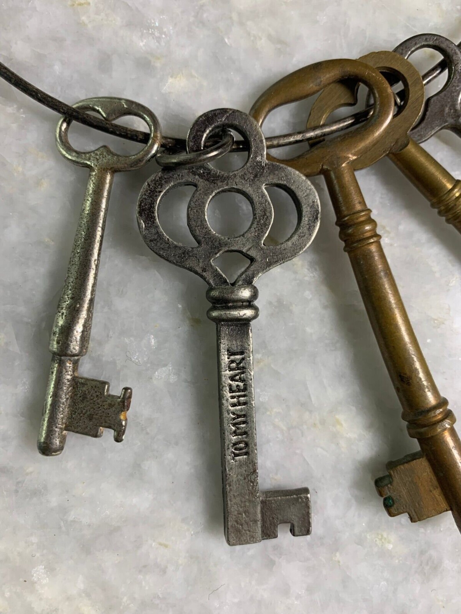 Antique Skeleton Keys Prison Jail Jailer Guard Key Ring Holder key to ...
