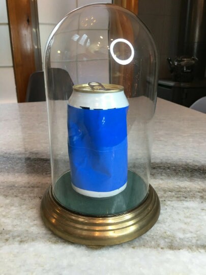 Glass Dome Bell Jar/cloche Specimen Gold Display Case Metal Base ...