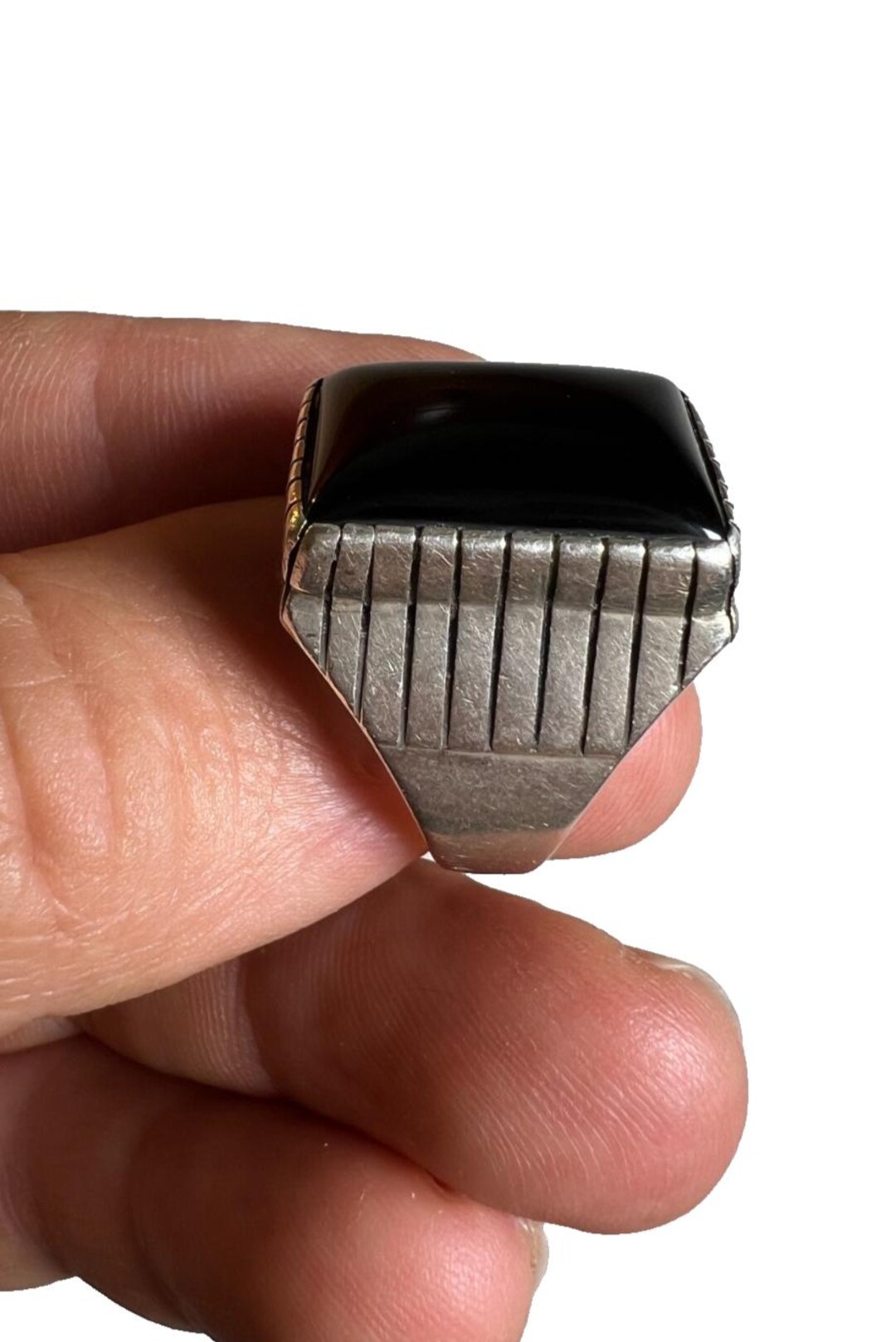 Stranger Things 5: Dustin’s Black Onyx Ring Vintage Sterling Silver ...