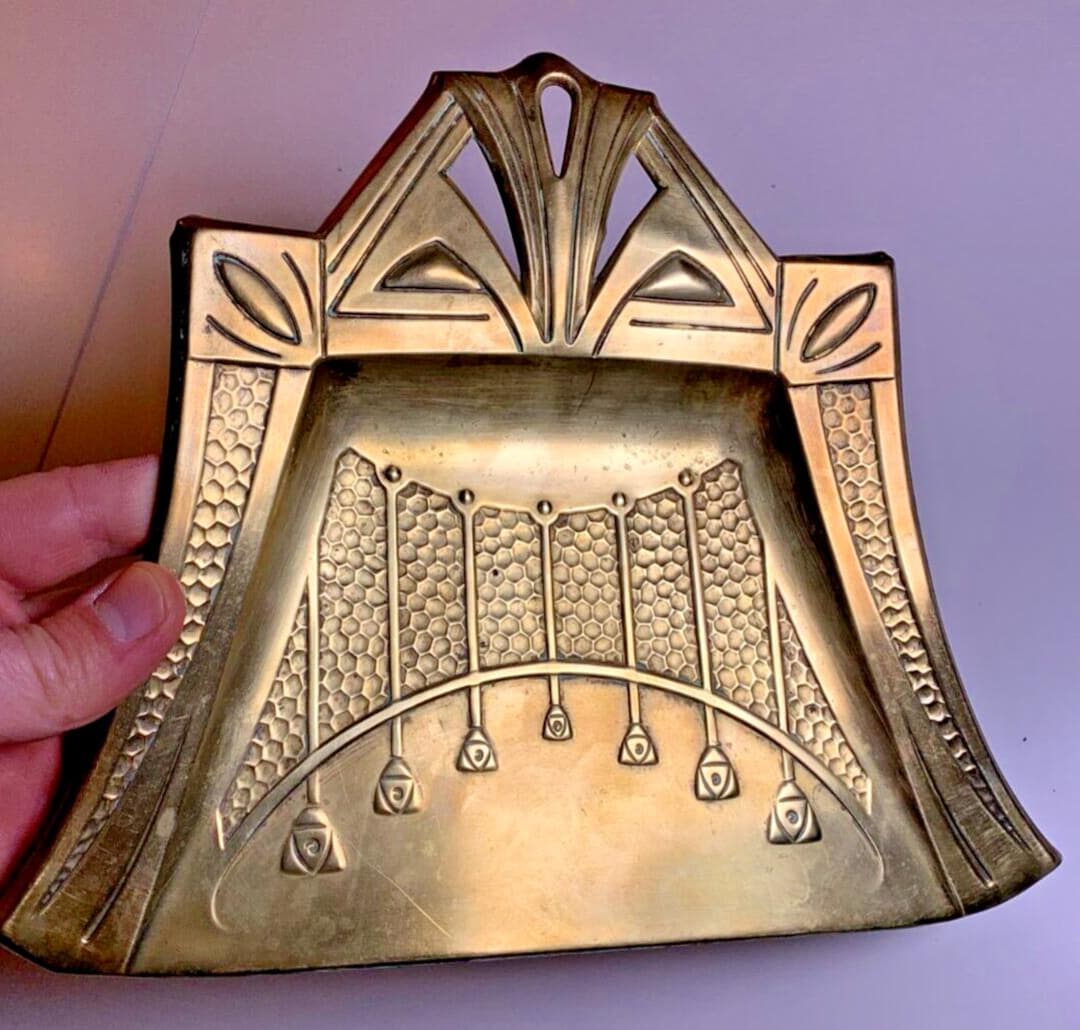 Antique Brass Crumb Tray Dust Pan Dustpan Table Floor Sweep Silent ...