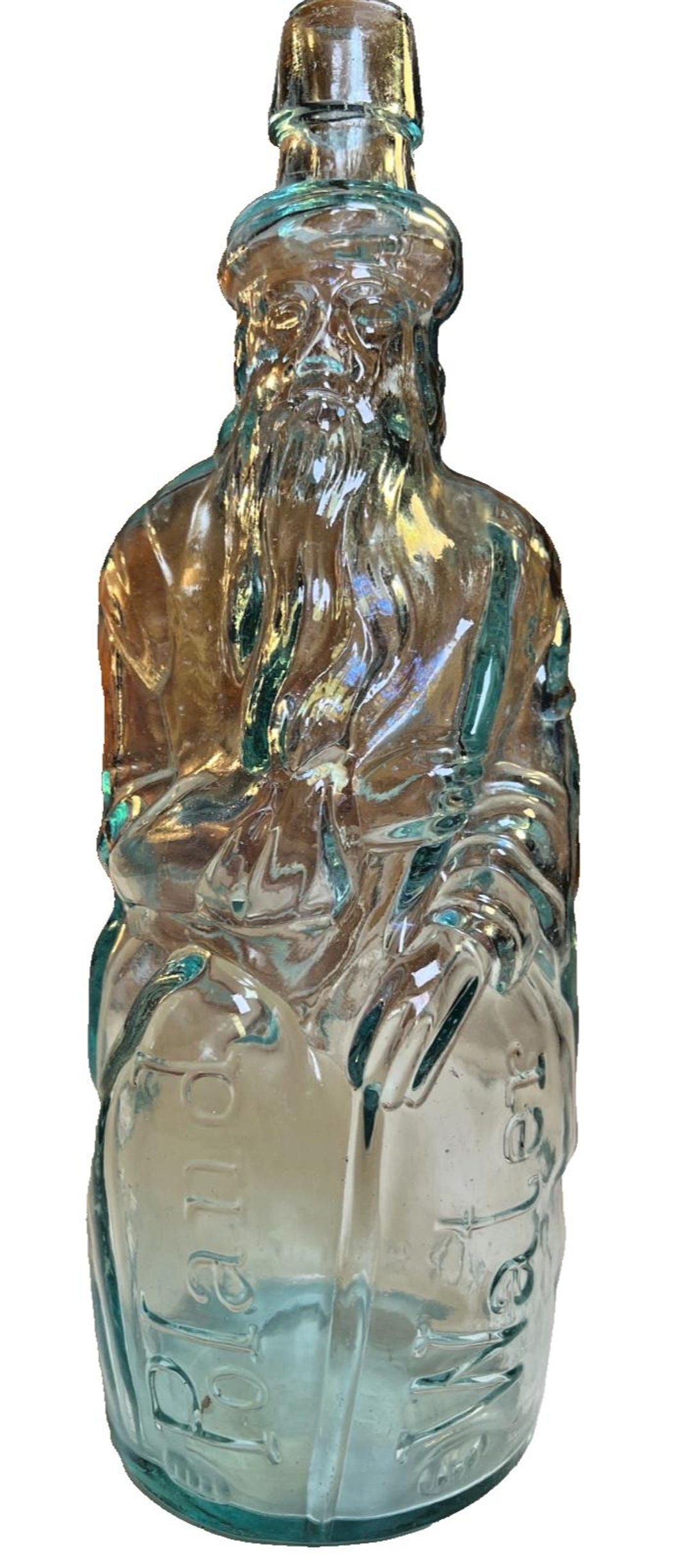 RARE Poland Spring Moses Bottle Tall 11.5 Long Staff Variant Applied ...