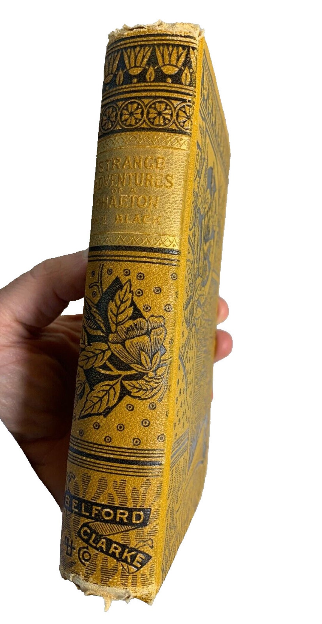 Antique Ornate Embossed Victorian Book Strange Adventures of a Phaeton ...
