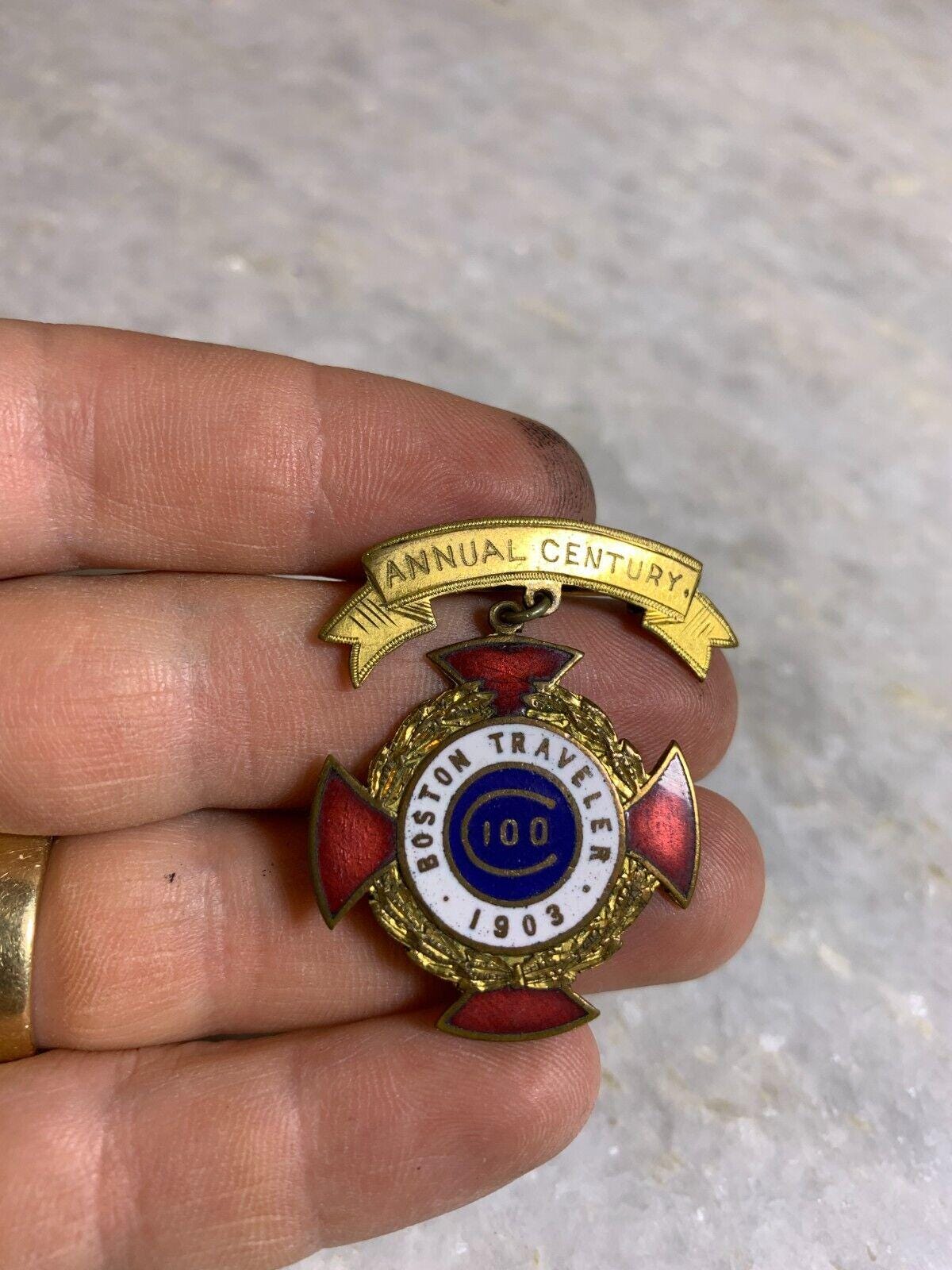 Antique Wheelmen Wheelman Bicycle Bike Badge Medal Pin Pinback 1903 ...