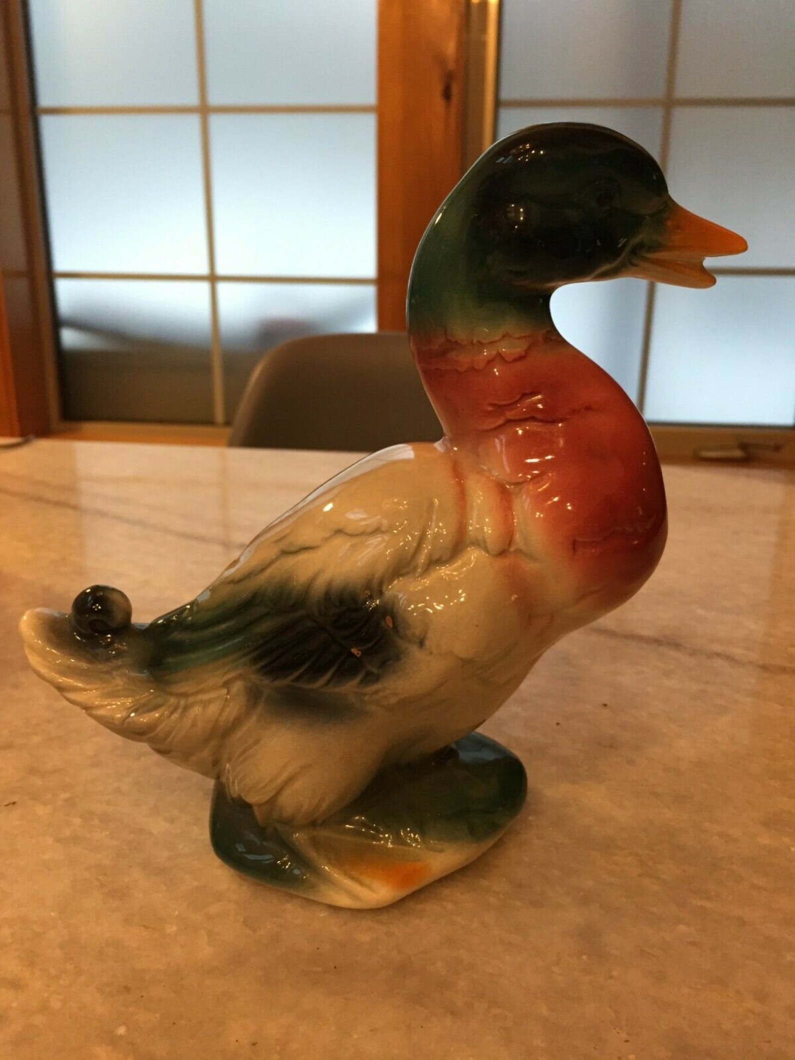 Vintage C 1940s Ceramic Porcelain Mallard Duck Japan Cold Painted Drake ...