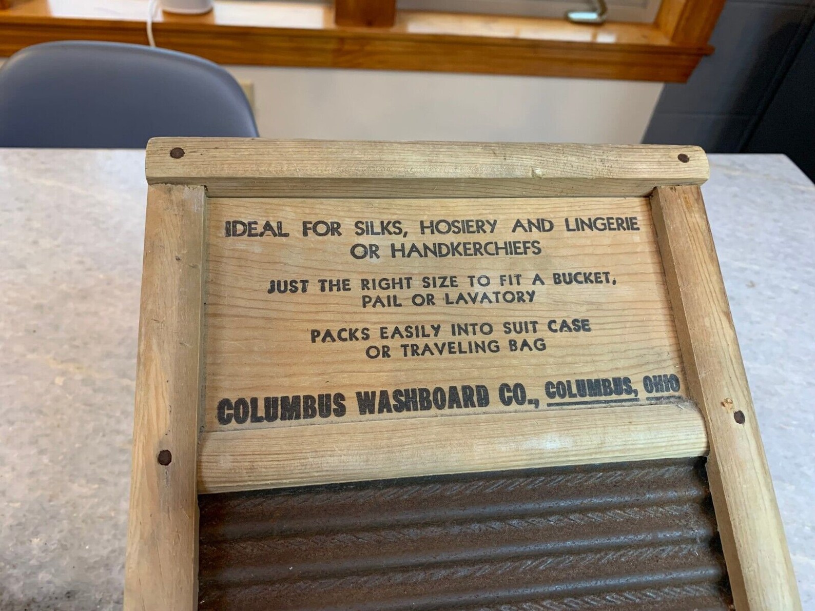 Antique Vintage Wash Board "dubl Handi” Dublehandi Columbus Washboard ...