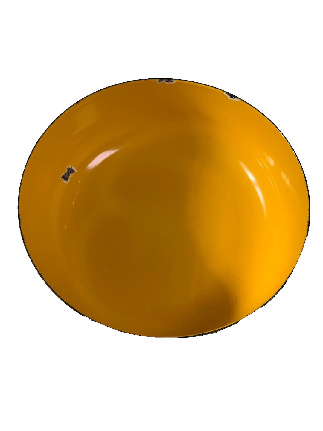 Rare Large Finel Arabia Finland Vintage Yellow Enamel Bowl Mid Century ...
