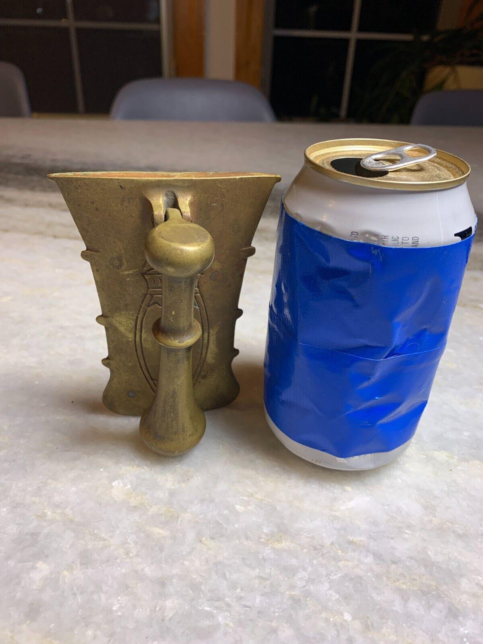 Antique Ornate Etched Victorian Solid Brass Door Knocker Knock Bell Tap ...