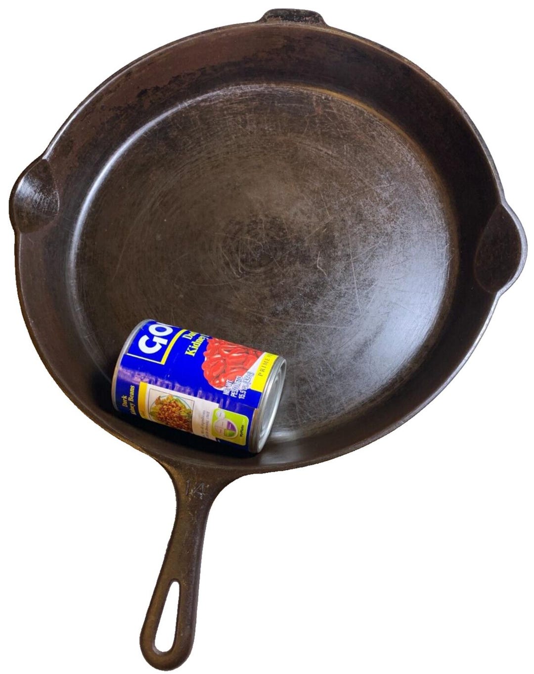 Massive Huge Extra Large Cast Iron Pan Skillet #14 15.25" Wagner ...