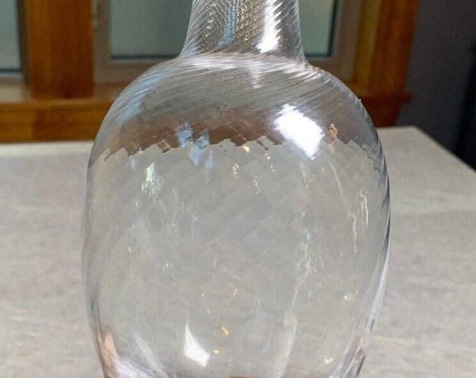 William Yeoward Crystal Fern Tulip Vase 6" Tall Deep Etched Fern ...