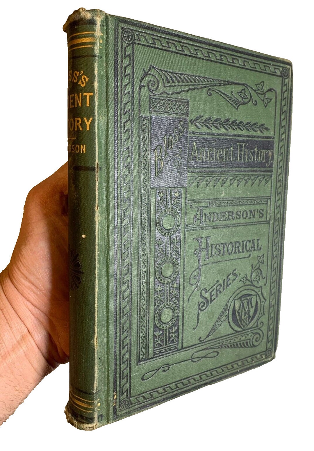 Antique 1883 Victorian Ornate Gilded Embossed Book Ancient History ...