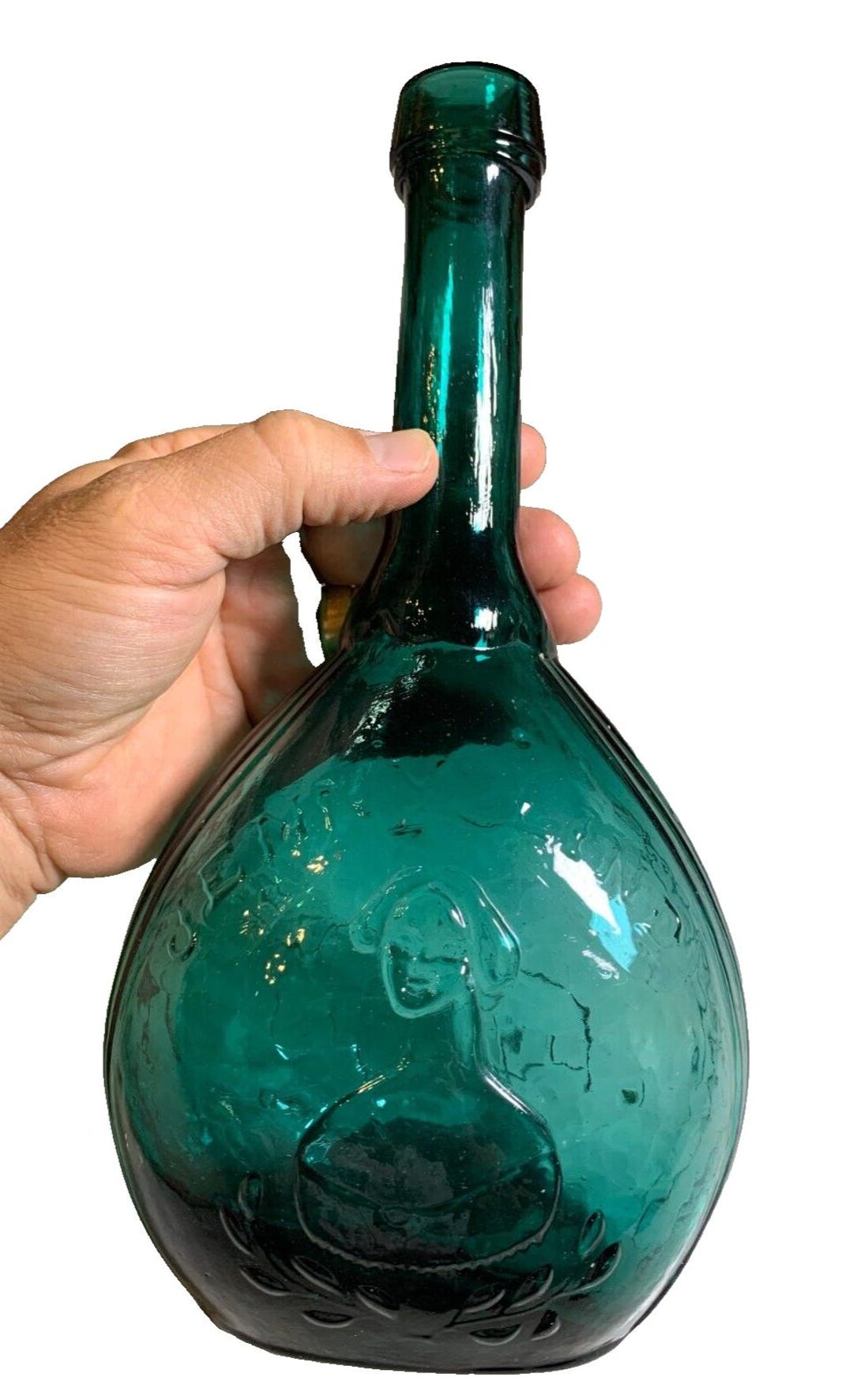 Jenny Lind Fislerville Glass Works Open Pontil Applied Top Bottle 1930s ...