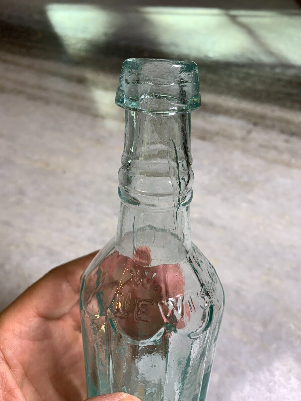 Rare Antique Aqua Open Pontil Applied Top W.k. Lewis & Co Sauce Bottle ...