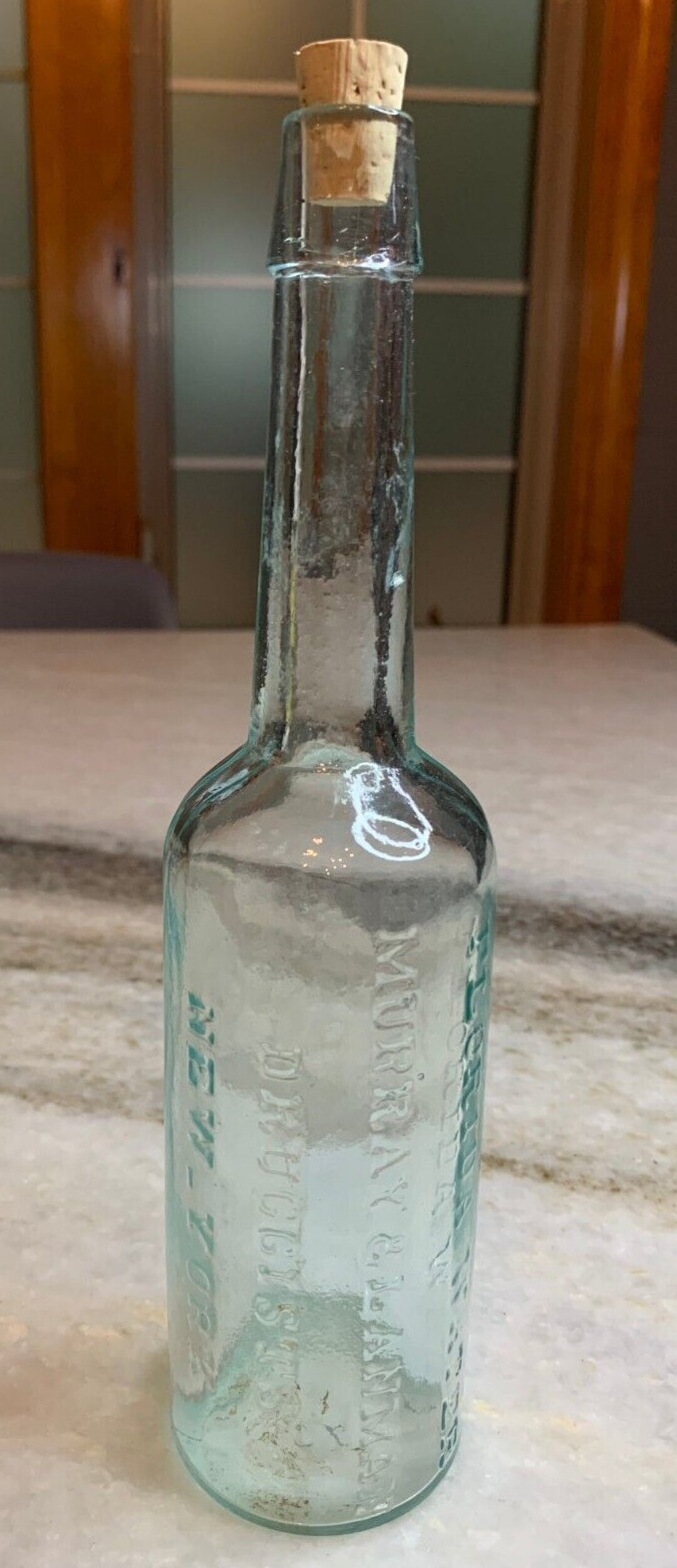 Antique Bottle florida Water Applied Top New York Spiritual Water Holy ...