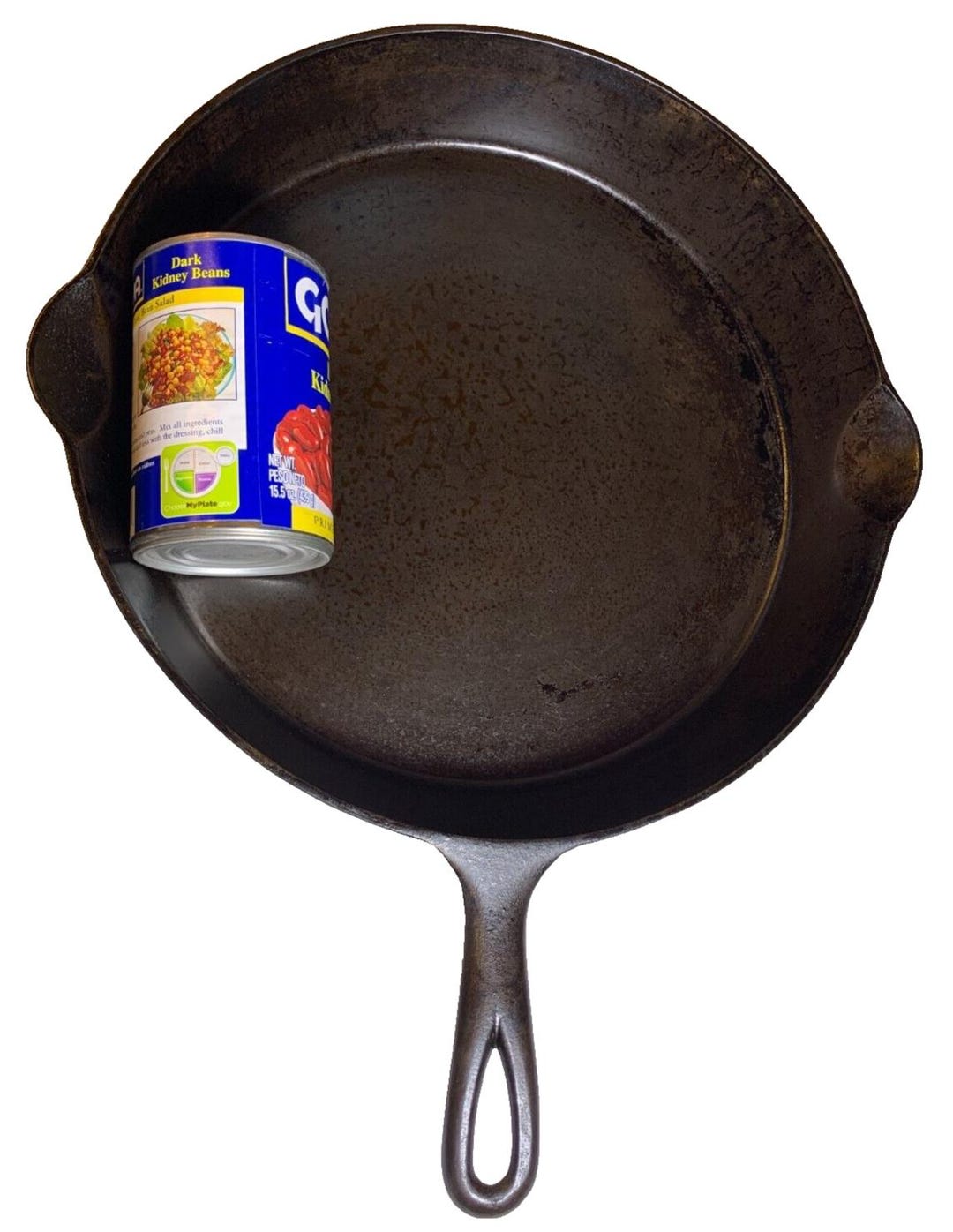 Flat Extra Large 13" Antique Cast Iron Skillet Pan Favorite Piqua Ware ...