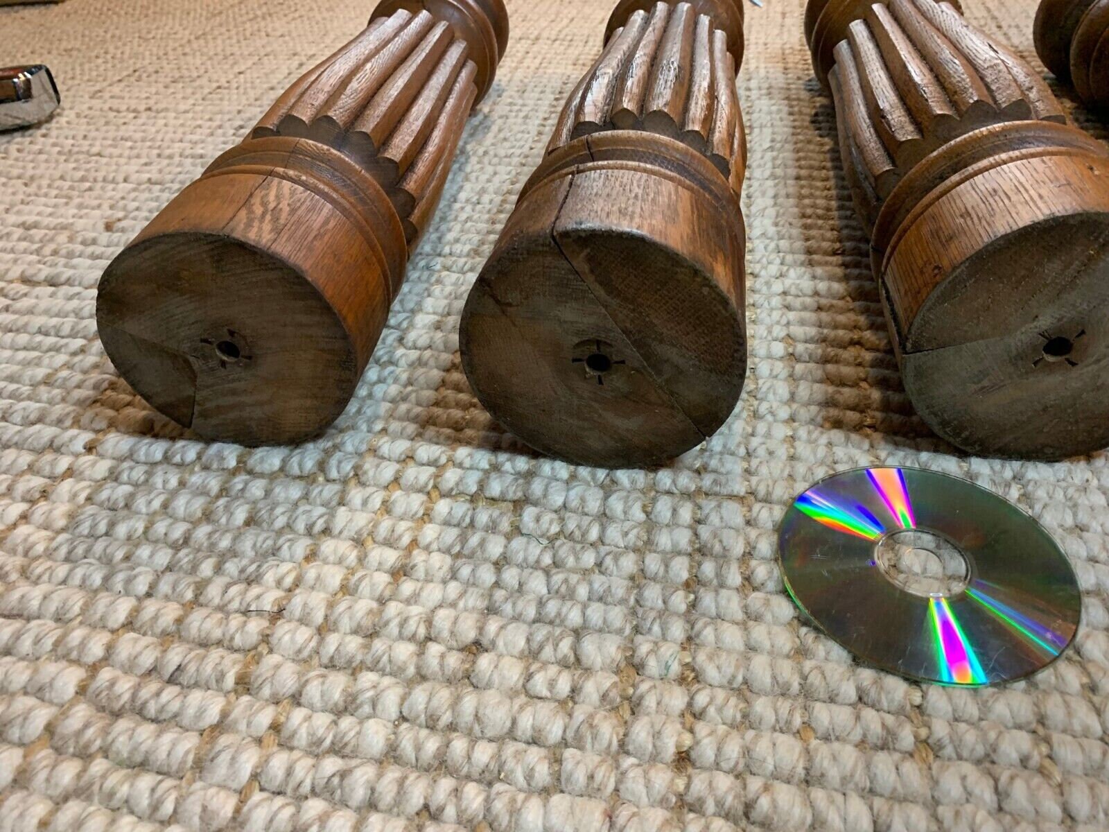 Antique Oak Wood Wooden Turned Table Legs Large Extra Wide - Etsy