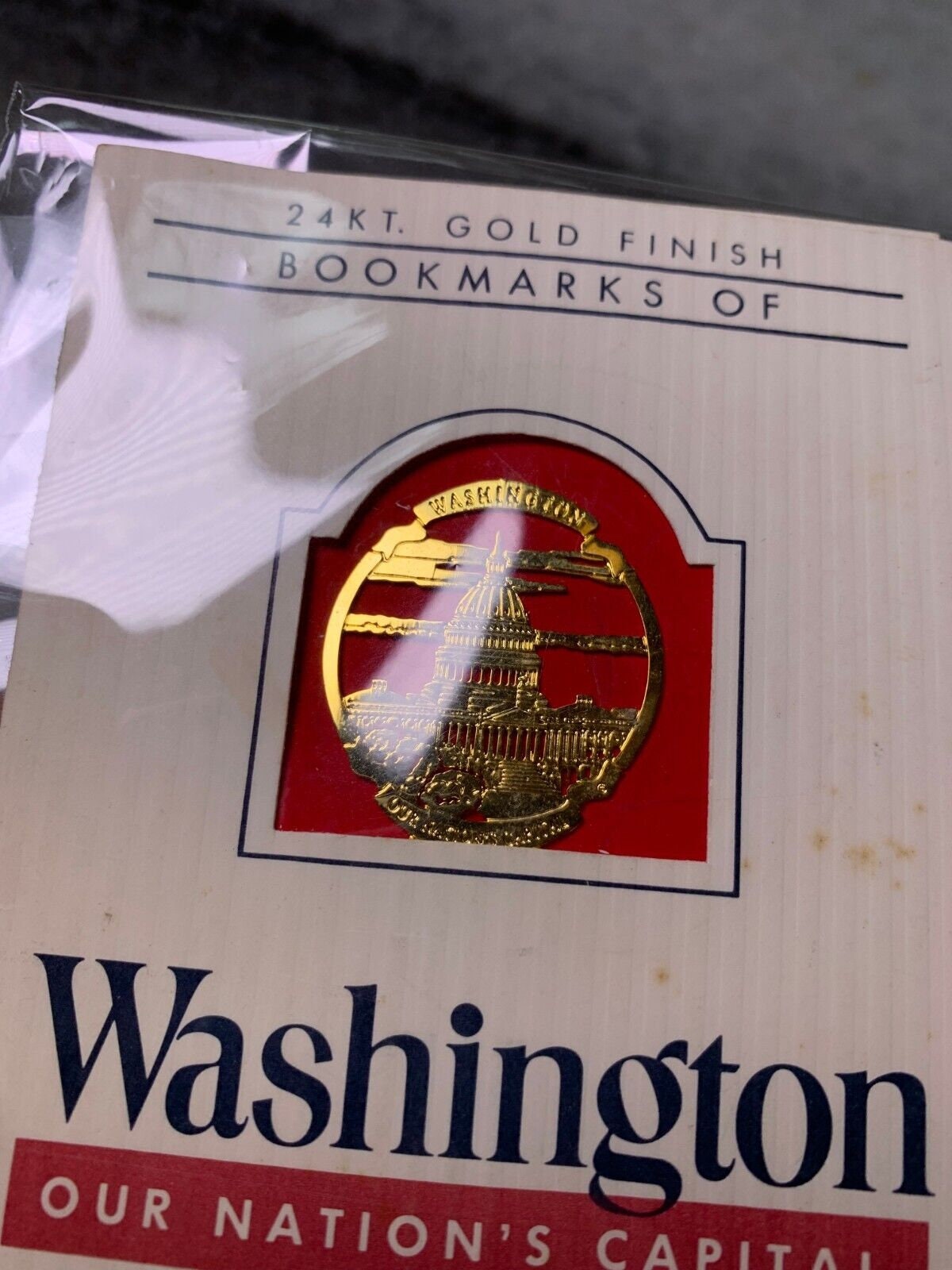Vintage 1980s 80s 87 1987 Us Capitol Washington D. C. 24 Kt Bookmark ...