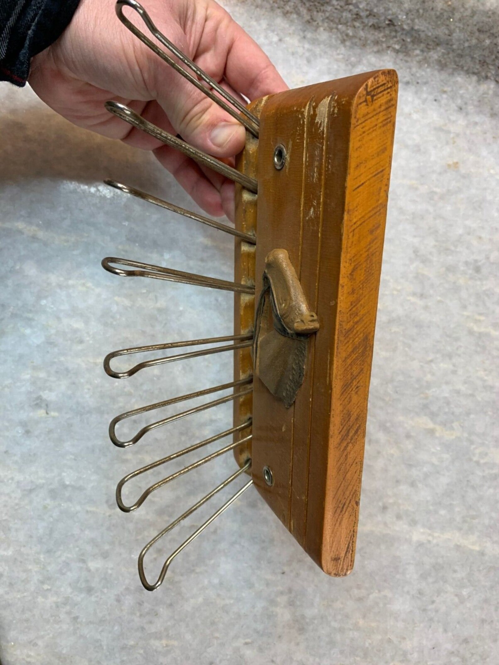 Antique 1930s Art Deco South-western Western Wooden Tie Rack/holder ...