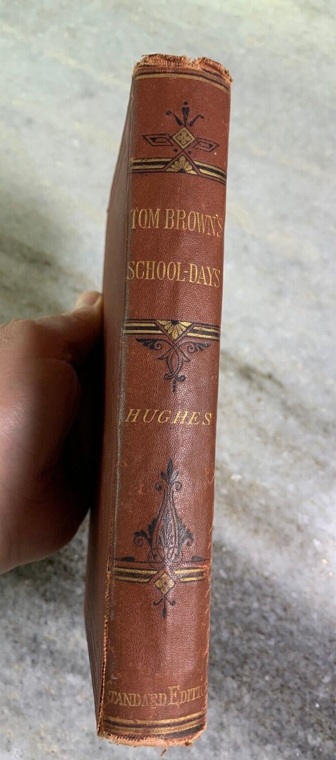 Antique Ornate Embossed Gilded Gilt Victorian Book Tom Browns School ...