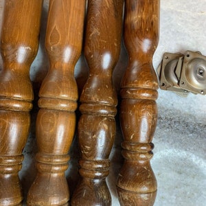 Vintage 50s-60s Brown Spindle Turned Coffee Table Legs Wood 14" W ...