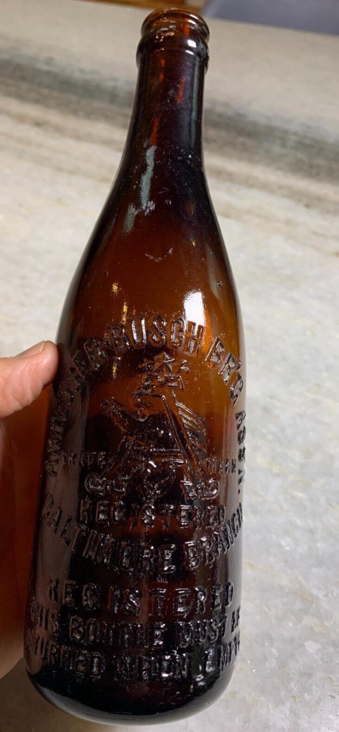 Rare Antique Brown Amber Beer Bottle Anheuser Busch Budweiser Bud ...