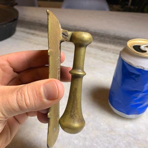 Antique Ornate Etched Victorian Solid Brass Door Knocker Knock Bell Tap ...