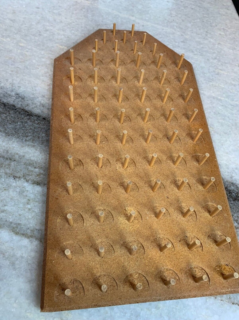 Vintage Wall Hung Wooden Sewing Thread Spool/bobbin Mount/stand/rack ...