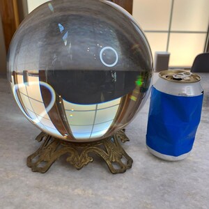 Massive 8", Antique, Crystal Ball W/ornate Floral, Victorian, Finely ...