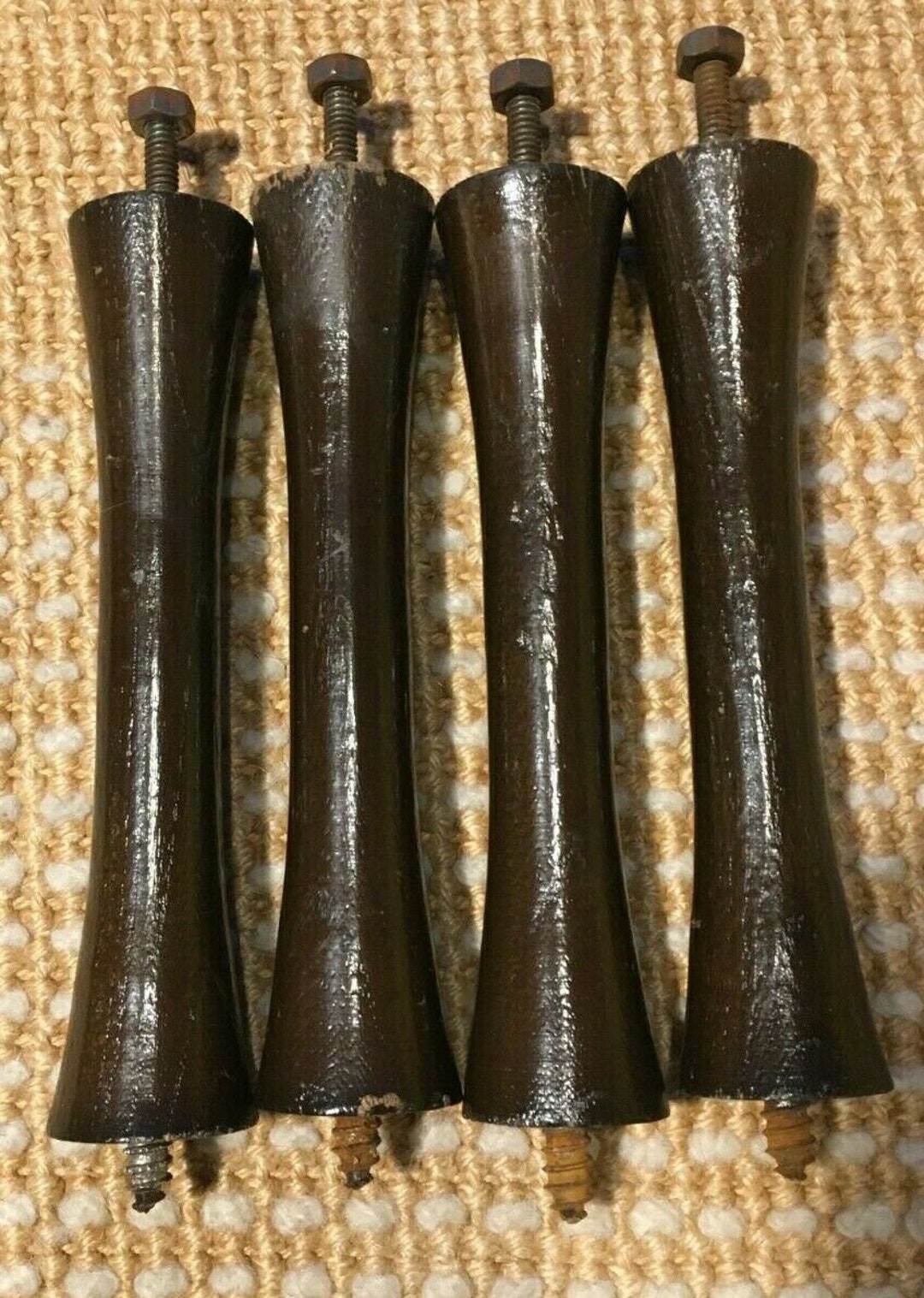 Vintage/retro Mid Century Modern Mcm Tapered Brown Spindles/dowels ...