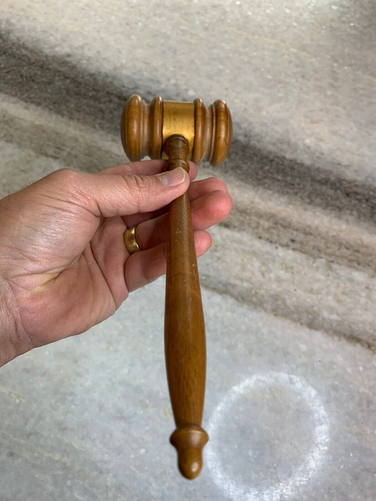 Vintage Hardwood/wood/wooden/copper Ornate/fine Judge/lawyer/president ...